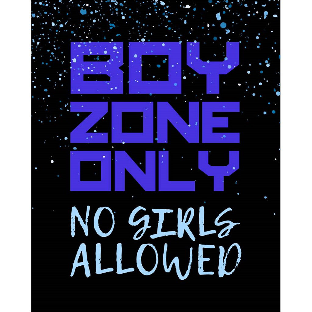 Trinx Boy Zone-Sparkle by Color Me Happy - Wrapped Canvas Print | Wayfair