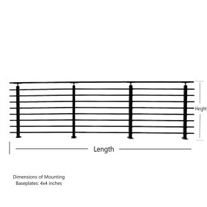 Concept Fusion Modern Horizontal Adjustable Railing Banister System for ...