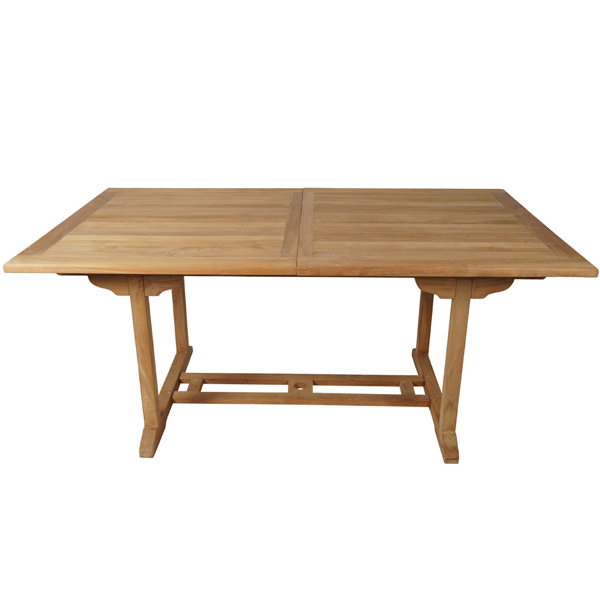 KMH Rectangular teak table 170-230 x 100cm | Wayfair.co.uk