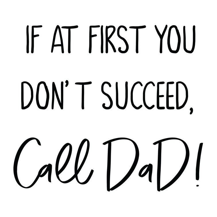 Maturi If At First You Don''t Succeed Call Dad | Wayfair.co.uk