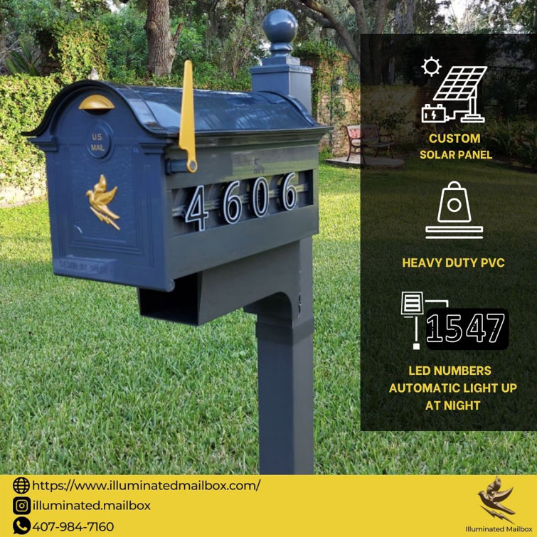 Illuminated Mailbox With LED Numbers - Wayfair Canada