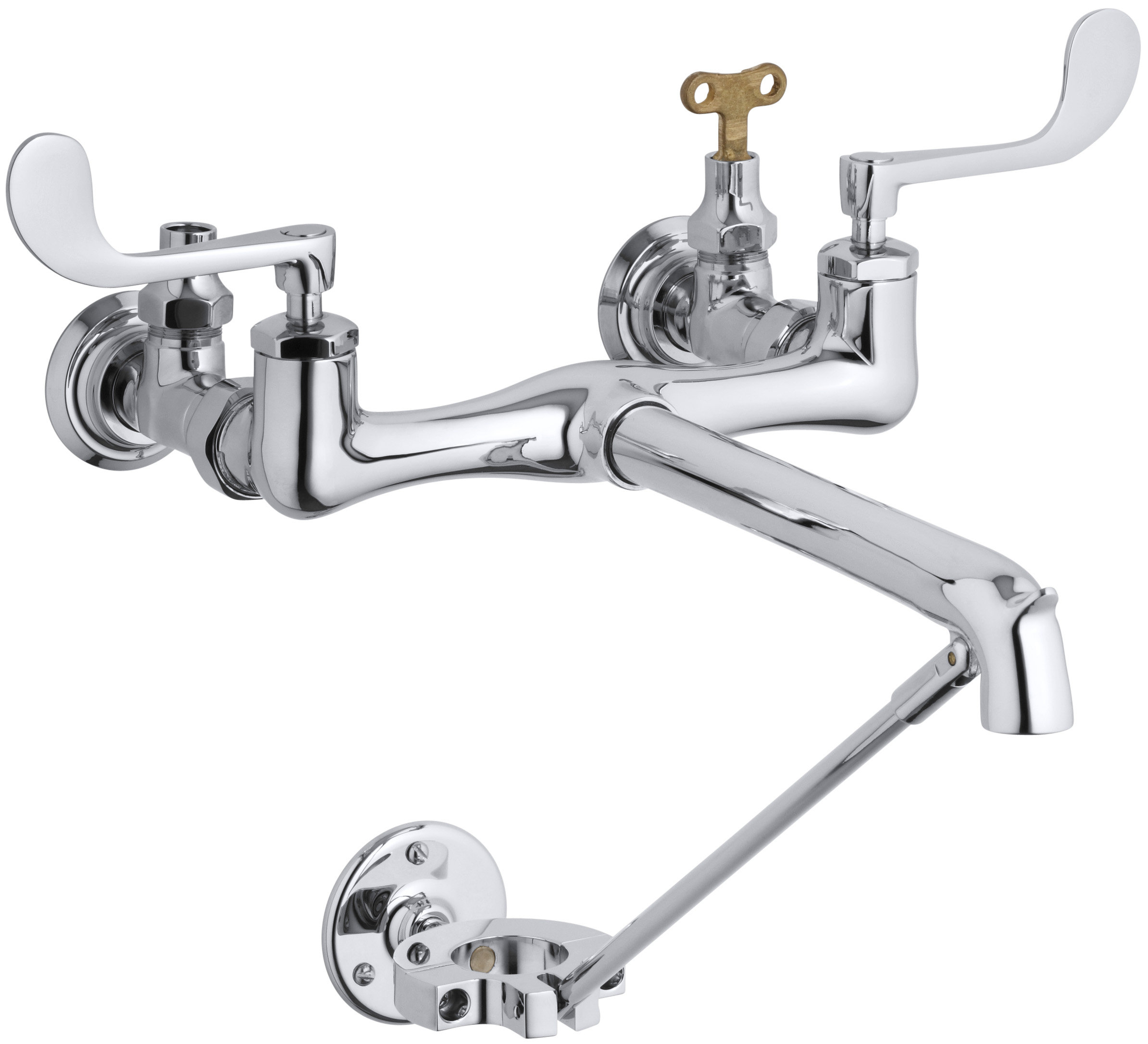 Kohler Double Wristblade Lever Handle Service Sink Faucet with Loose ...