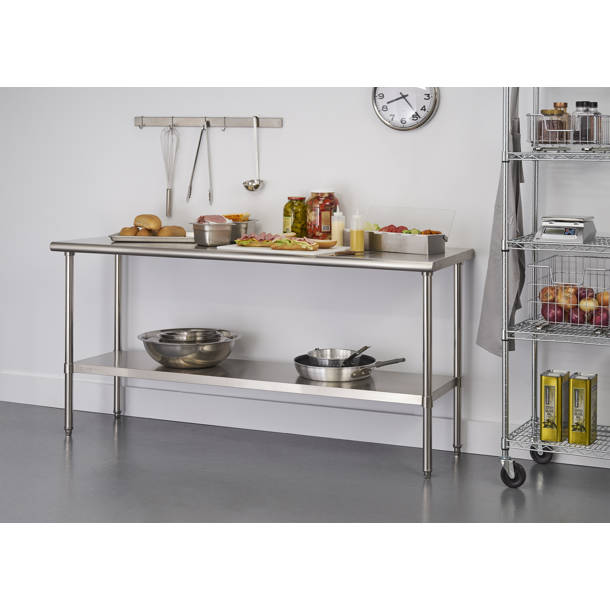 PVIFS Rolling Prep Table with Stainless Steel Top | Wayfair