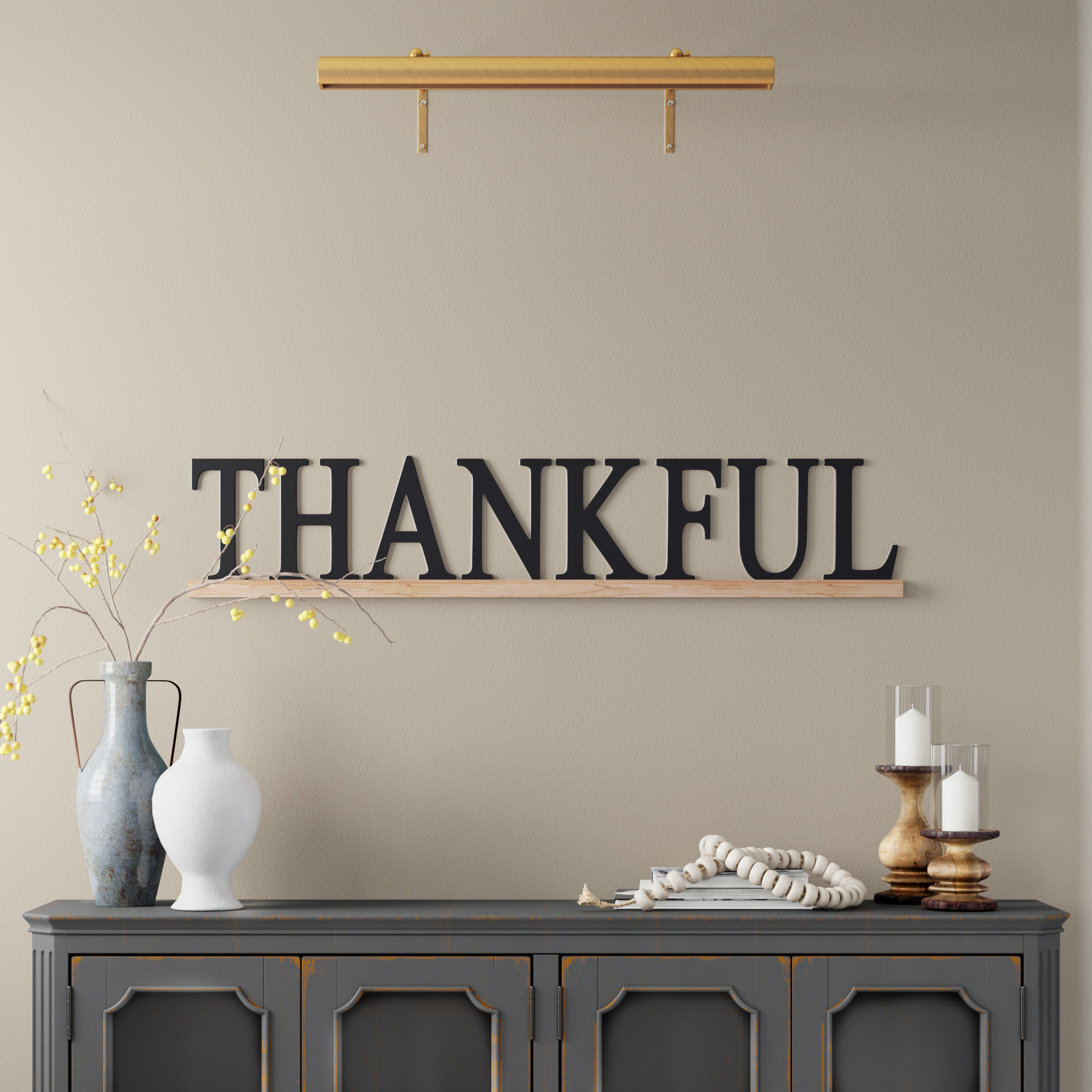 Three Posts™ Solid + Manufactured Wood Text Wall Decor | Wayfair