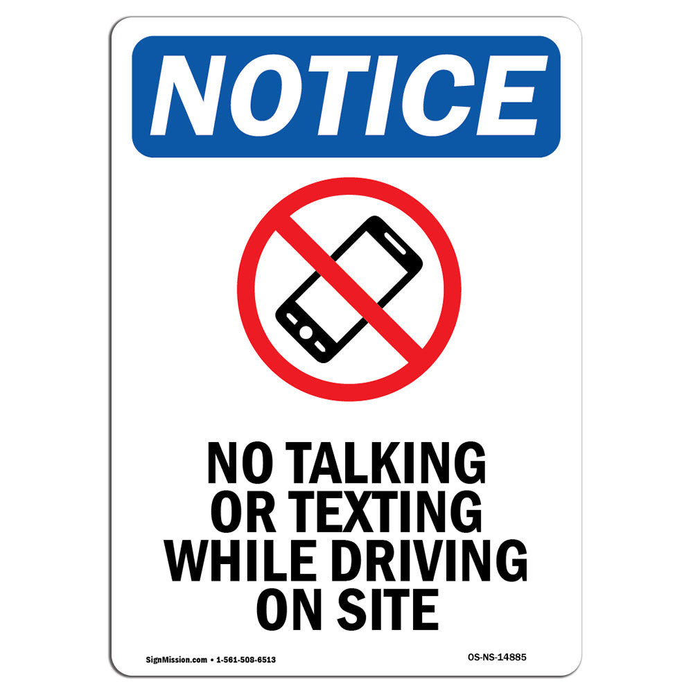Signmission No Talking Or Texting Sign Wayfair