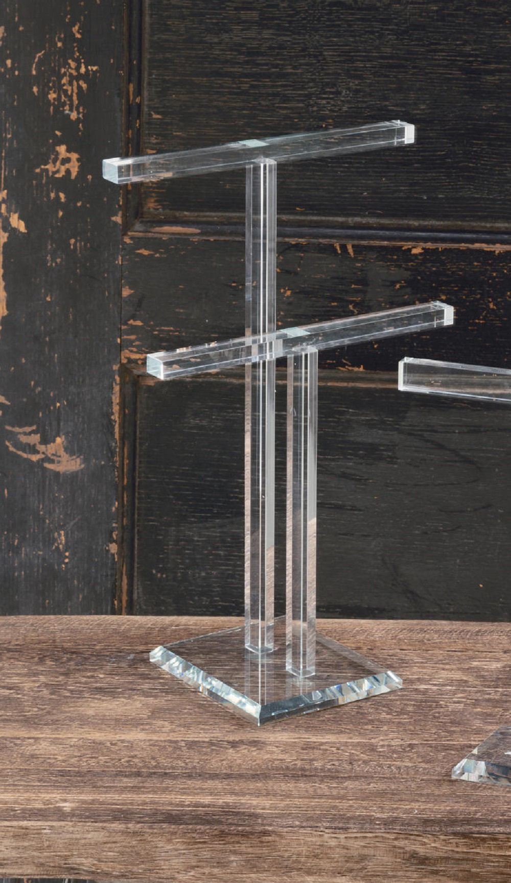 Rebrilliant Glass Double T-Bar Jewelry Stand & Reviews | Wayfair