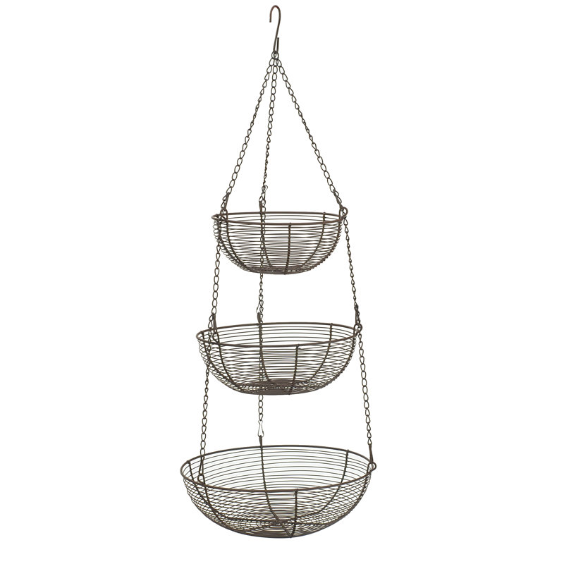 RSVP International 3 Tier Hanging Metal Basket & Reviews | Wayfair