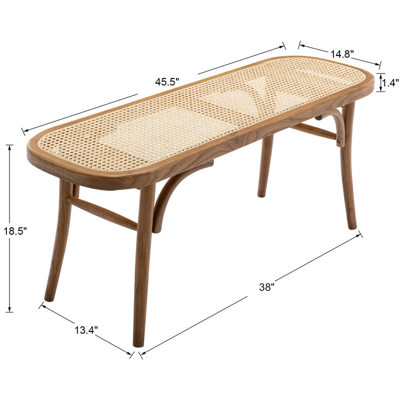 Bay Isle Home Barnicle Wood Bench & Reviews | Wayfair