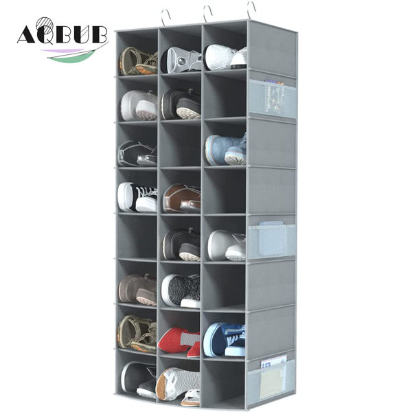 AQUABUBINC Hanging Shoe Cabinet, 24 Shoe Rack Rack, Space Saving Shoe ...