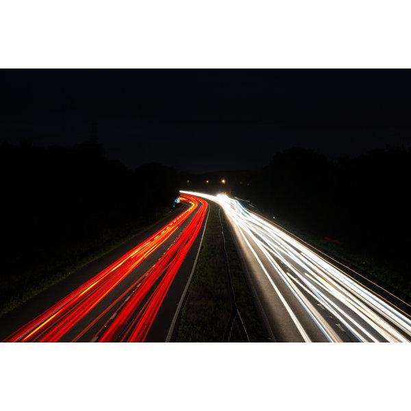 Wrought Studio Haycraft Highway Traffic - Wrapped Canvas Photograph ...