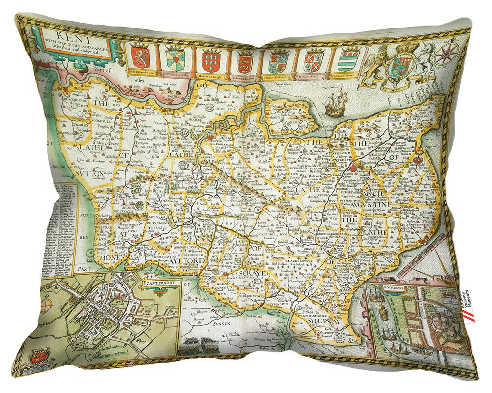 British Library Map of Kent 1616 British Library Cushion | Wayfair.co.uk