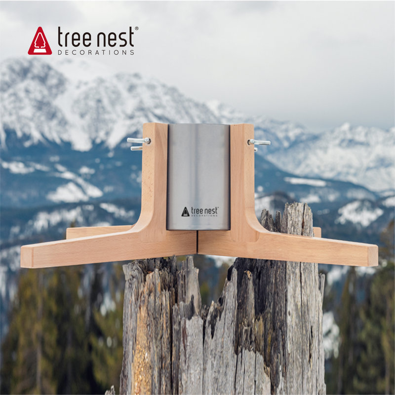 TreeNest Rustic Live Tree Stand & Reviews | Wayfair