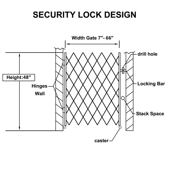 Vevor Single Folding Metal Gate & Reviews | Wayfair