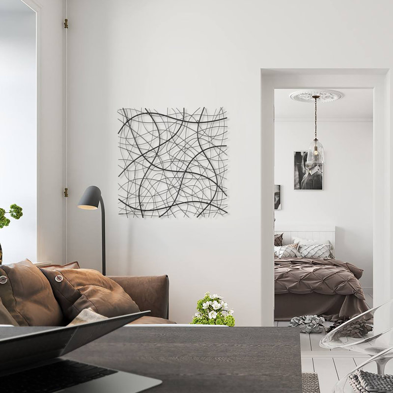 Mercury Row® Abstract Square Metal Wall Décor & Reviews | Wayfair