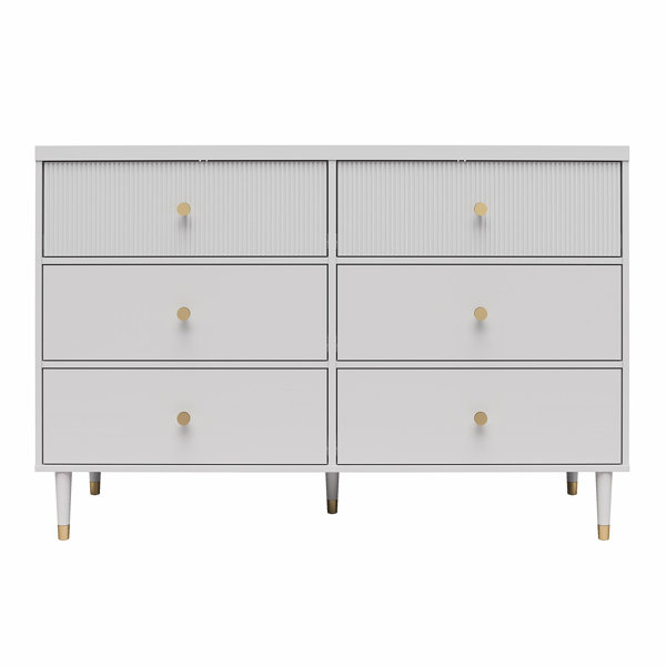 CosmoLiving by Cosmopolitan Elizabeth 6 Drawer 54.4'' W Dresser ...