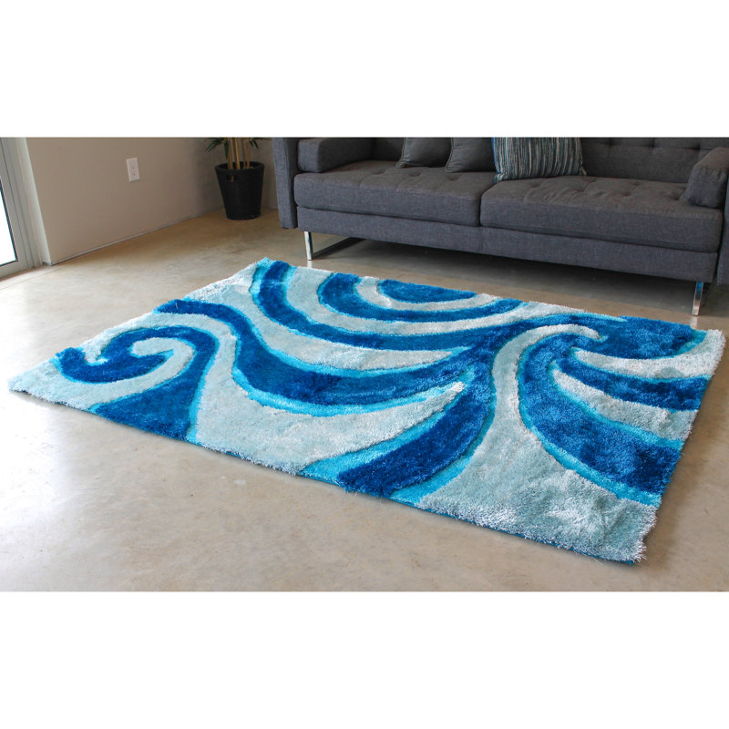 Blazing Needles Performance Blue Rug | Wayfair