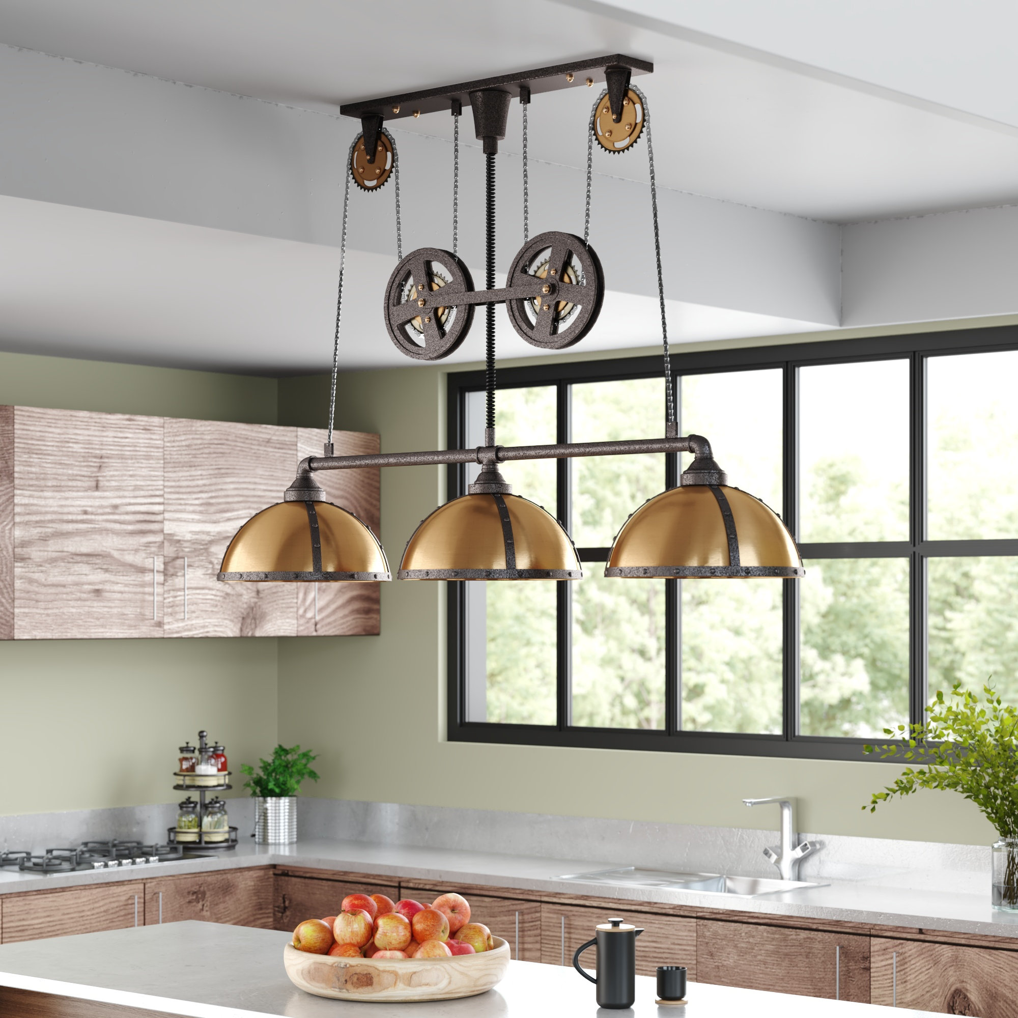 Williston Forge Doughlin 3 Light Kitchen Island Pendant | Wayfair