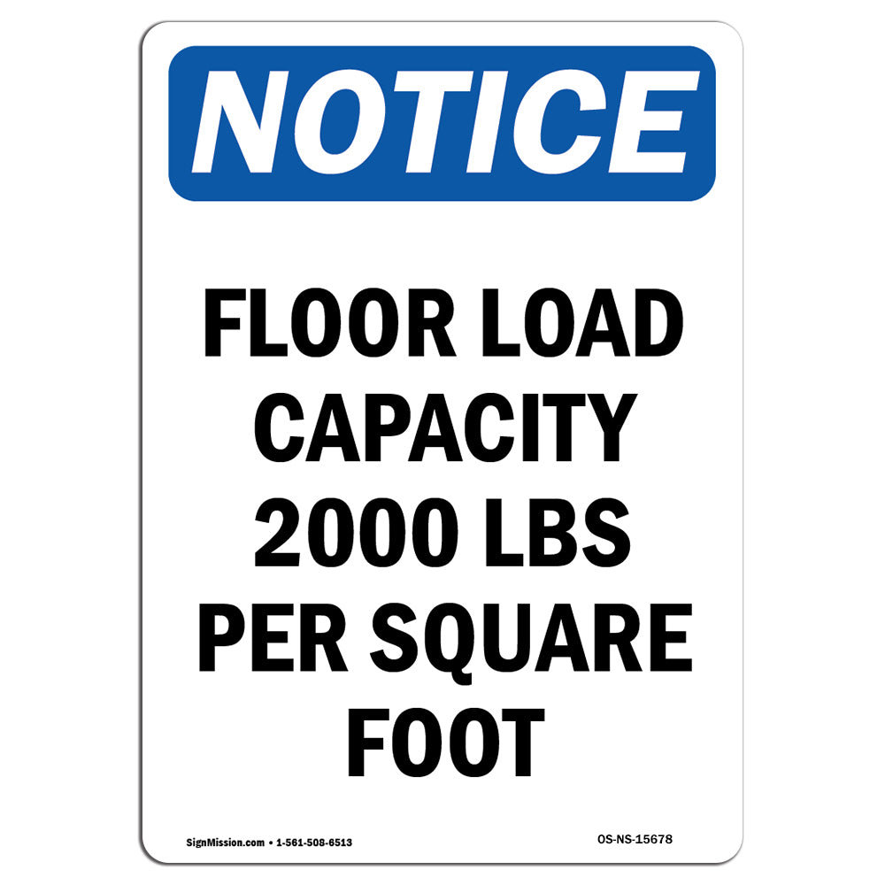 SignMission Floor Load Capacity 2000 Sign | Wayfair