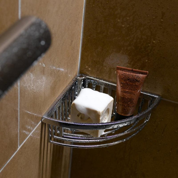 Belfry Bathroom Universal Shower Wire Corner Basket, Removable ...