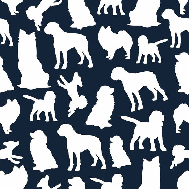 Isabelle & Max™ Dog Pattern Wall Decal | Wayfair