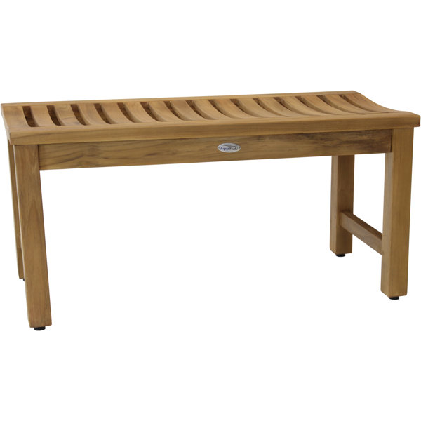 Aqua Teak Wood Outdoor Bench & Reviews | Wayfair