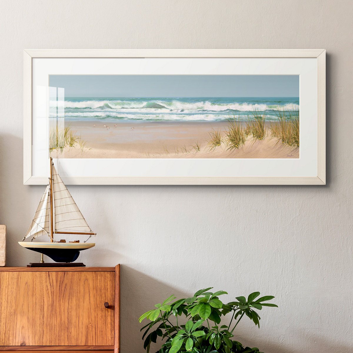 Rosecliff Heights Jewelled Surf - Picture Frame Print & Reviews | Wayfair