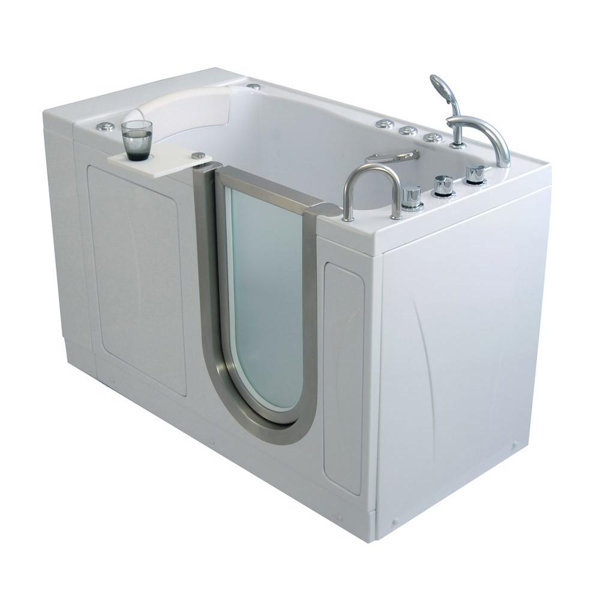 Ella Walk In Bath 52.25'' x 29.75'' Walk-in Whirlpool Acrylic Bathtub ...