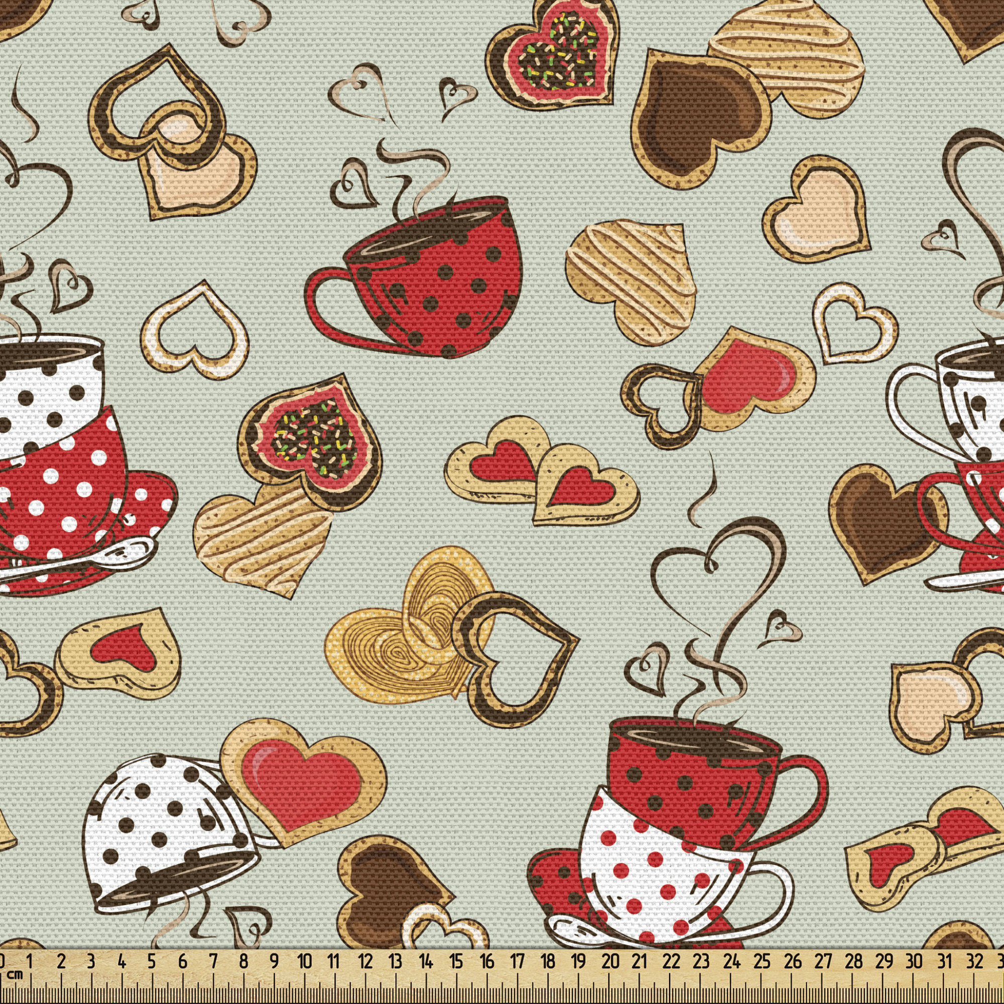 East Urban Home Ambesonne Tea Party Fabric By The Yard, Tea And Cookie ... East Urban Home Ambesonne Tea Party Fabric By The Yard, Tea And Cookie ...
