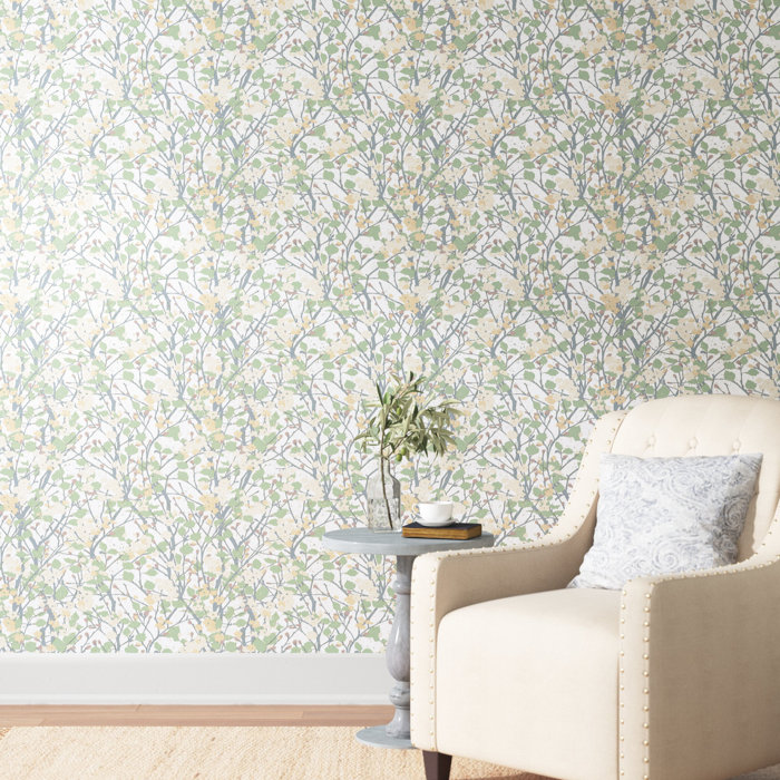 Three Posts™ Chamlee Peel & Stick Floral Wallpaper & Reviews | Wayfair