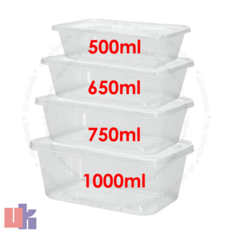 Denny International Clear Plastic Quality Containers Tubs With Lids ...