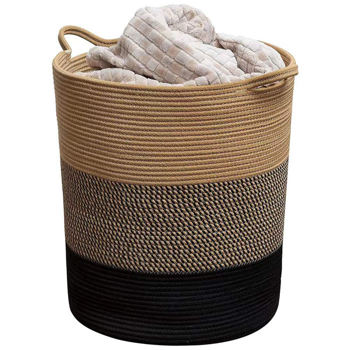 Breakwater Bay Hand-Woven Laundry Bucket | Wayfair