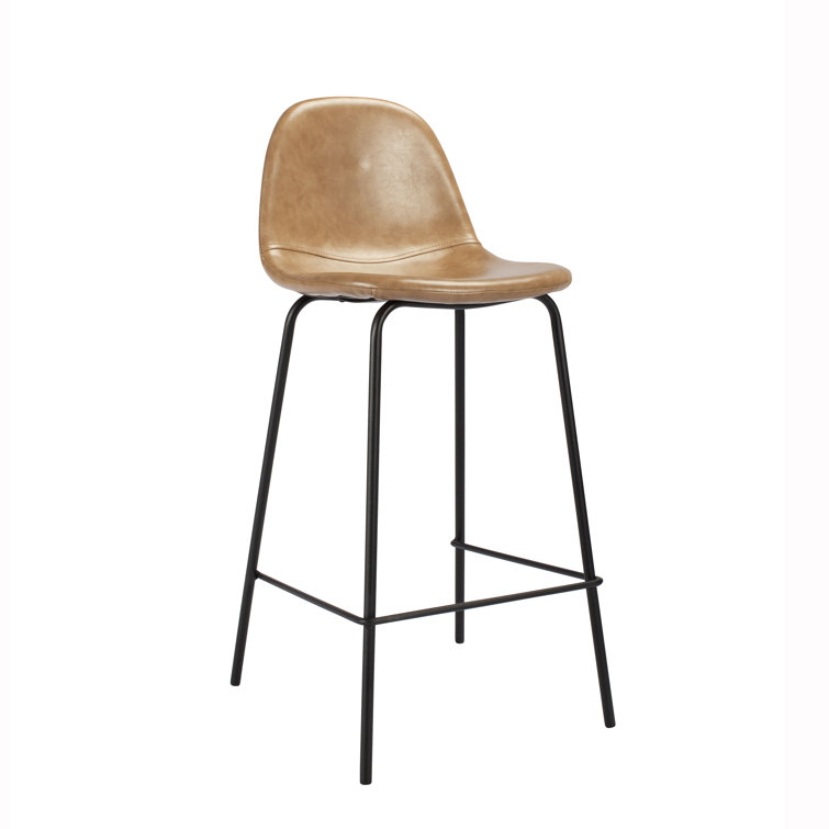 17 Stories Cognac Smart Counter Stools - Set Of Two | Wayfair