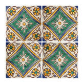 Casablanca Market Mediterranean 4" x 4" Ceramic Carthage Decorative ...
