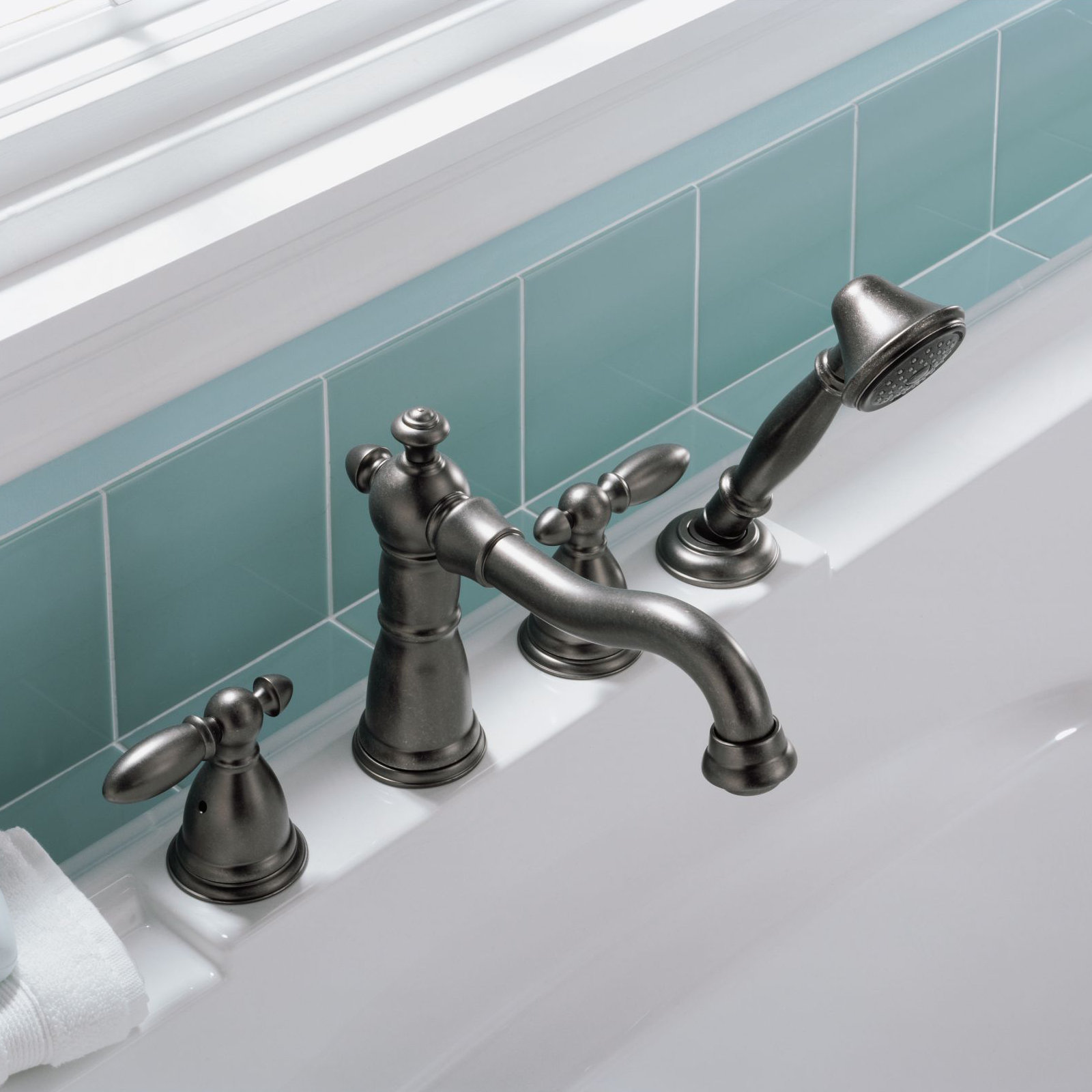 Delta Victorian Roman Diverter Tub Faucet with Hand Shower | Wayfair