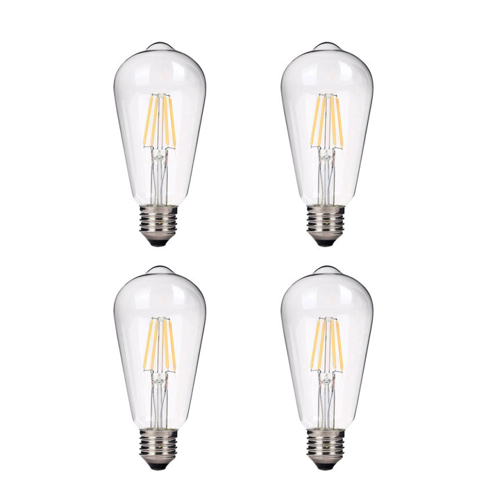 emark 4 Watt (40 Watt Equivalent), ST64 LED, Dimmable Light Bulb, Warm ...