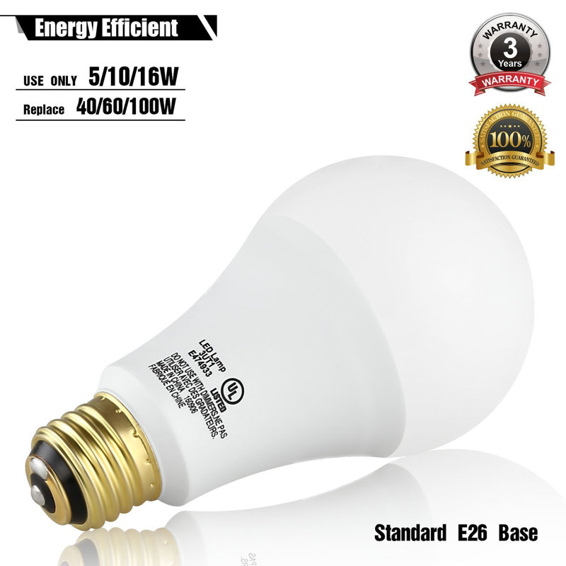 TORCHSTAR 3 Way A21 LED Light Bulbs, 40/60/100W Equivalent, E26 Medium ...