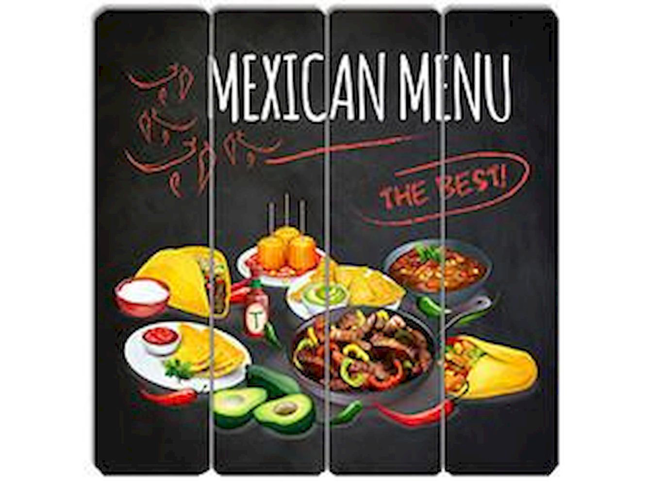 Ebern Designs Mexican Menu Wooden Sign Wall Décor | Wayfair