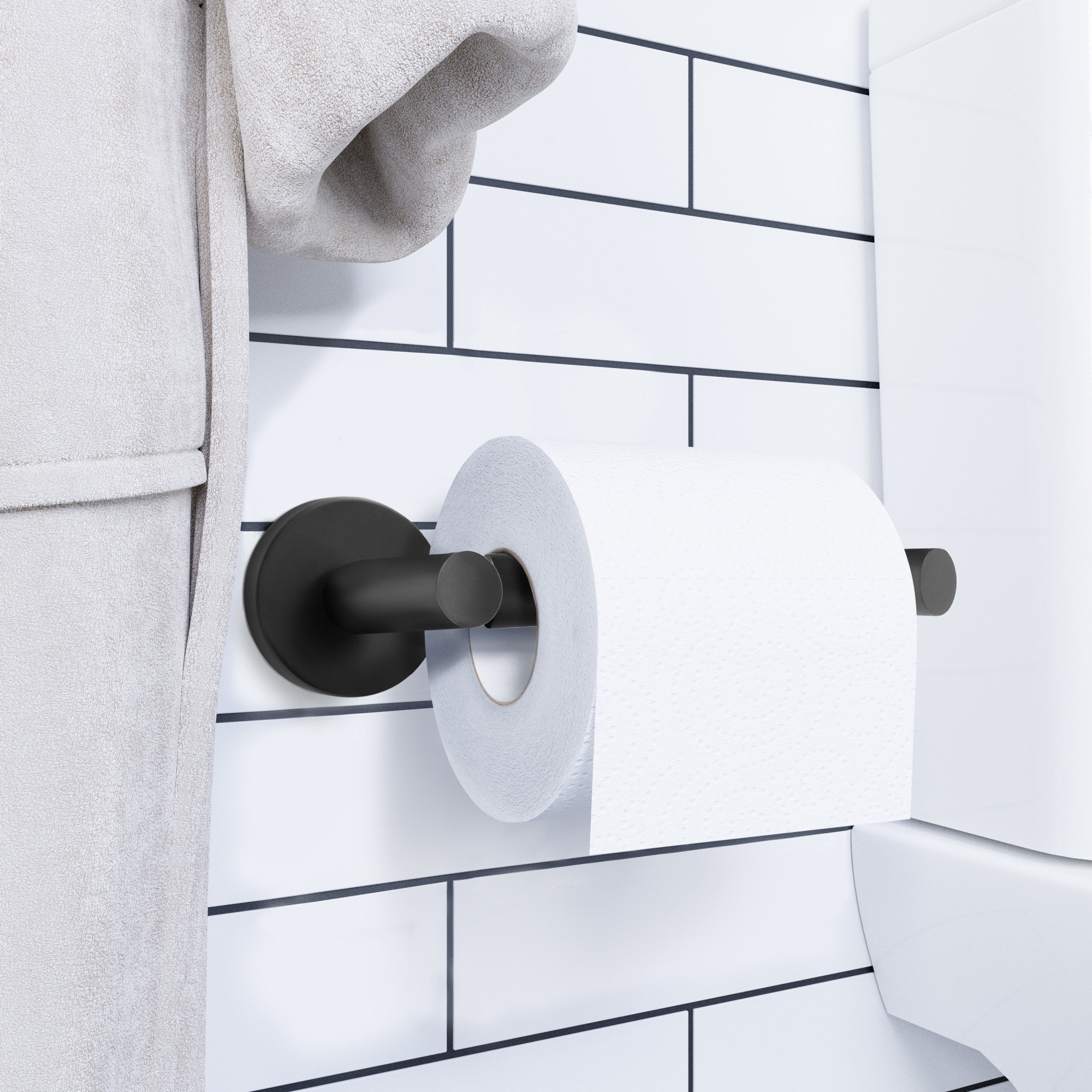 Design House Graz Park Two-post Toilet Paper Holder, Classic Wall ...