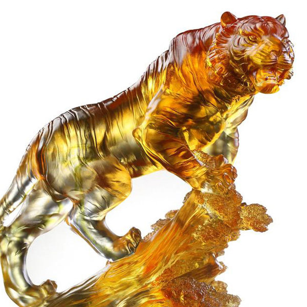 LIULI Crystal Art Crystal Tiger Figurine | Wayfair