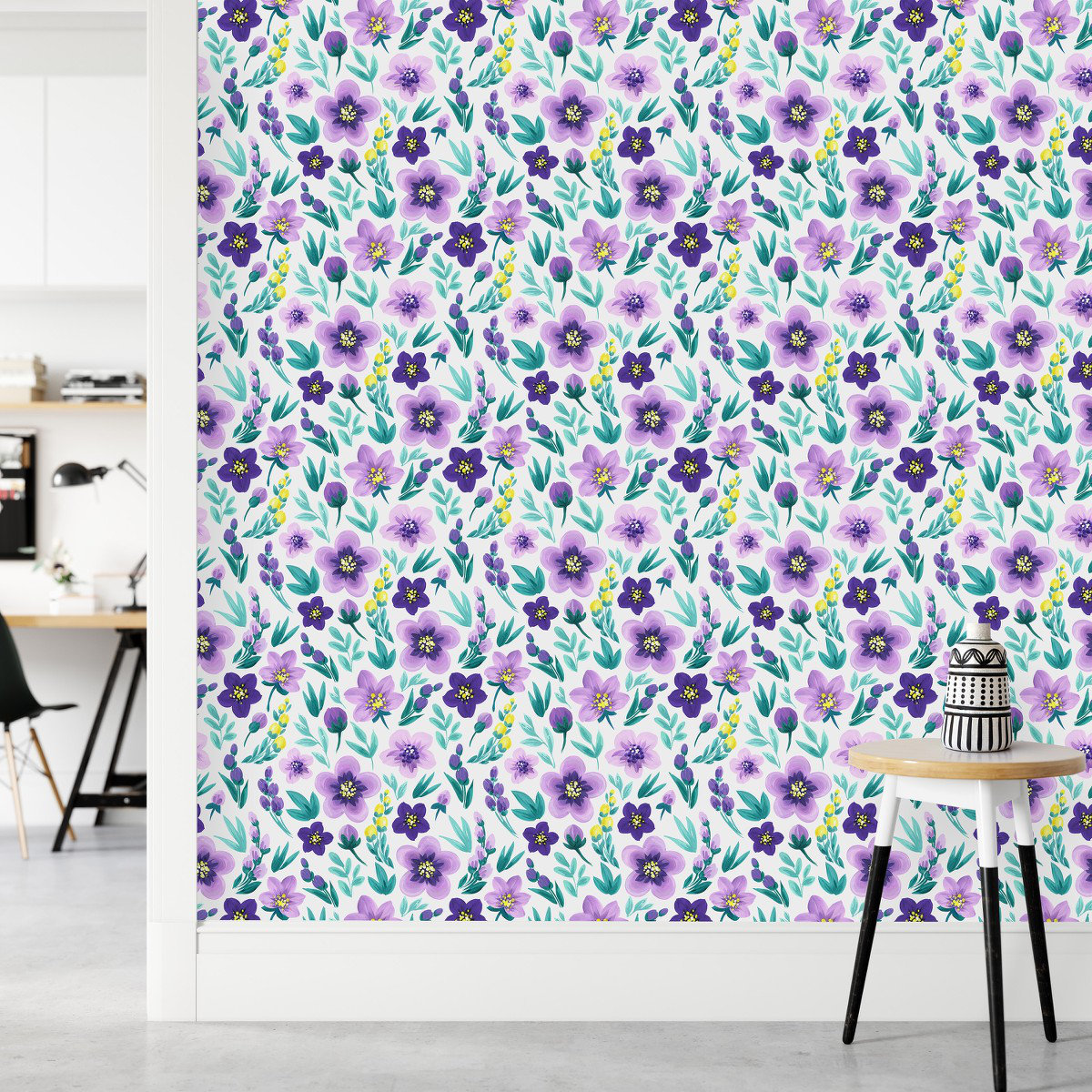 Red Barrel Studio® Keithen Peel & Stick Floral Wallpaper | Wayfair