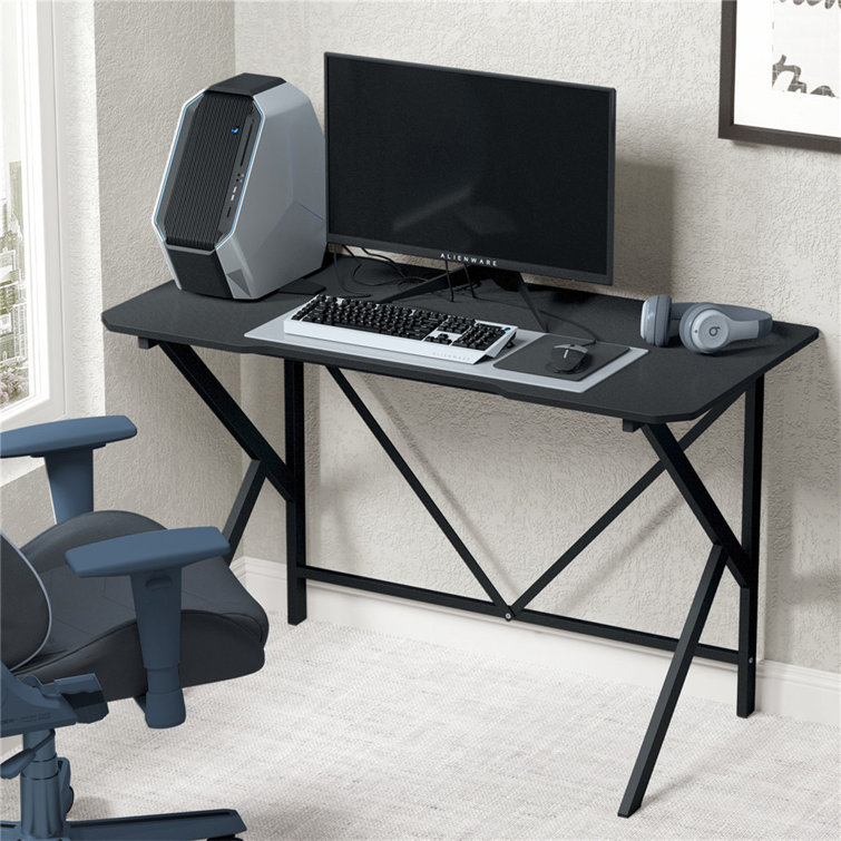 Inbox Zero 120Cm W Rectangular Computer Desk with Hutch | Wayfair.co.uk