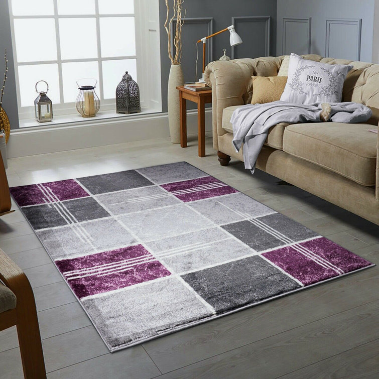 17 Stories Castelllanos Dhurrie Voilet Rug & Reviews | Wayfair.co.uk