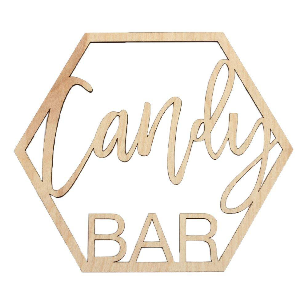 The Party Aisle™ Candy Bar Sign Wall Décor | Wayfair