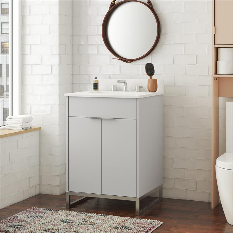 CosmoLiving by Cosmopolitan Leona 24'' Single Bathroom Vanity with ...