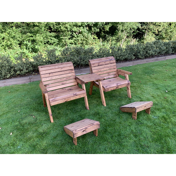 Alpen Home Olinda Solid Wood 2 - Person Seating Group | Wayfair.co.uk
