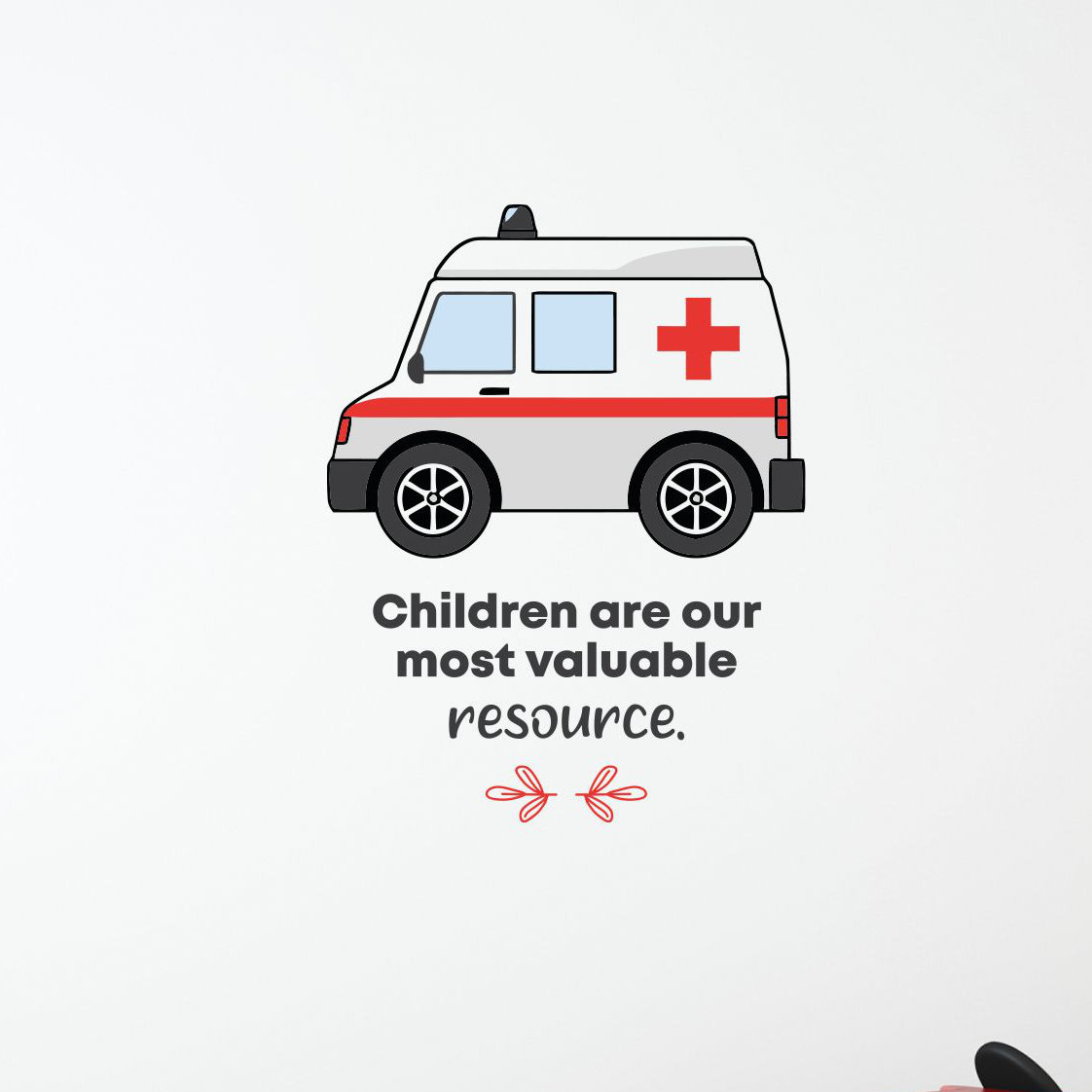 Zoomie Kids Children Ambulance Vinyl Wall Decal | Wayfair