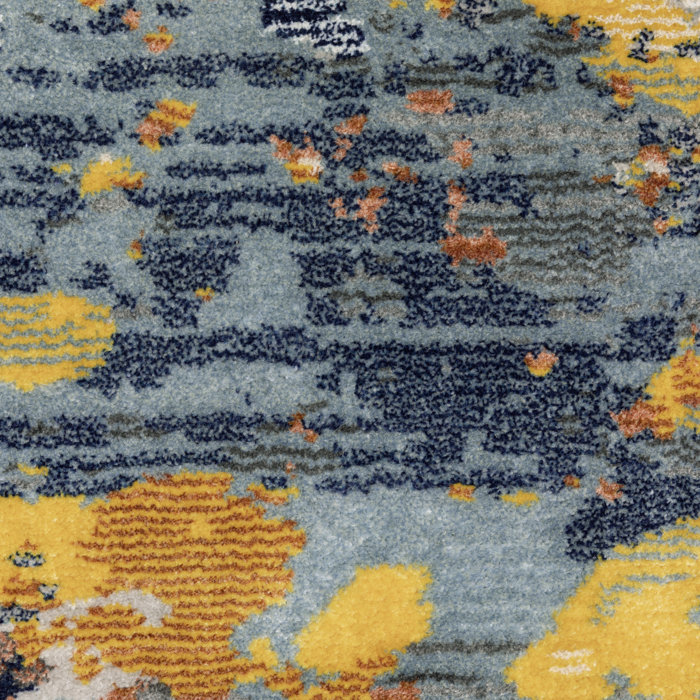 Steelside™ Belinda Yellow/ Blue Rug | Wayfair