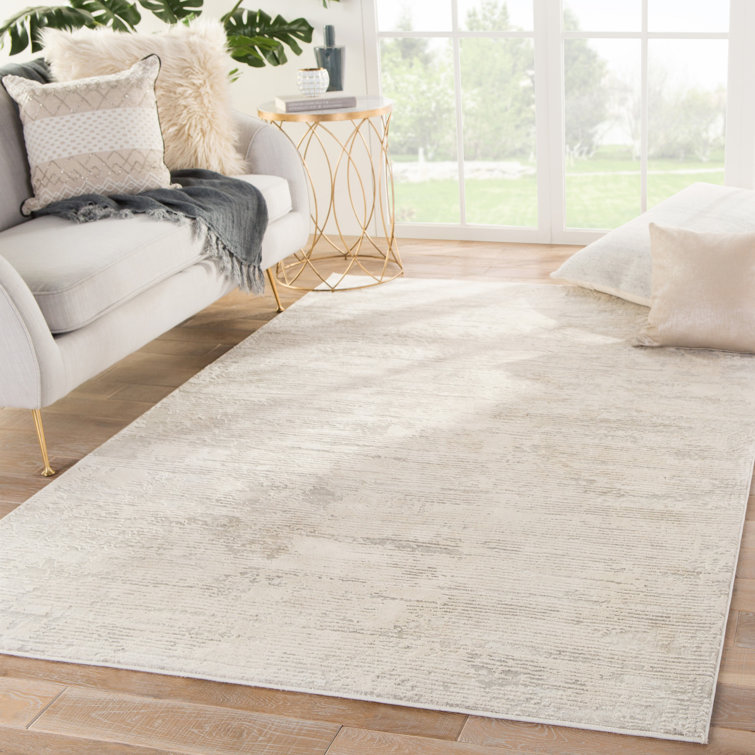 Brayden Studio® Averill Abstract Gray/Ivory Area Rug & Reviews | Wayfair