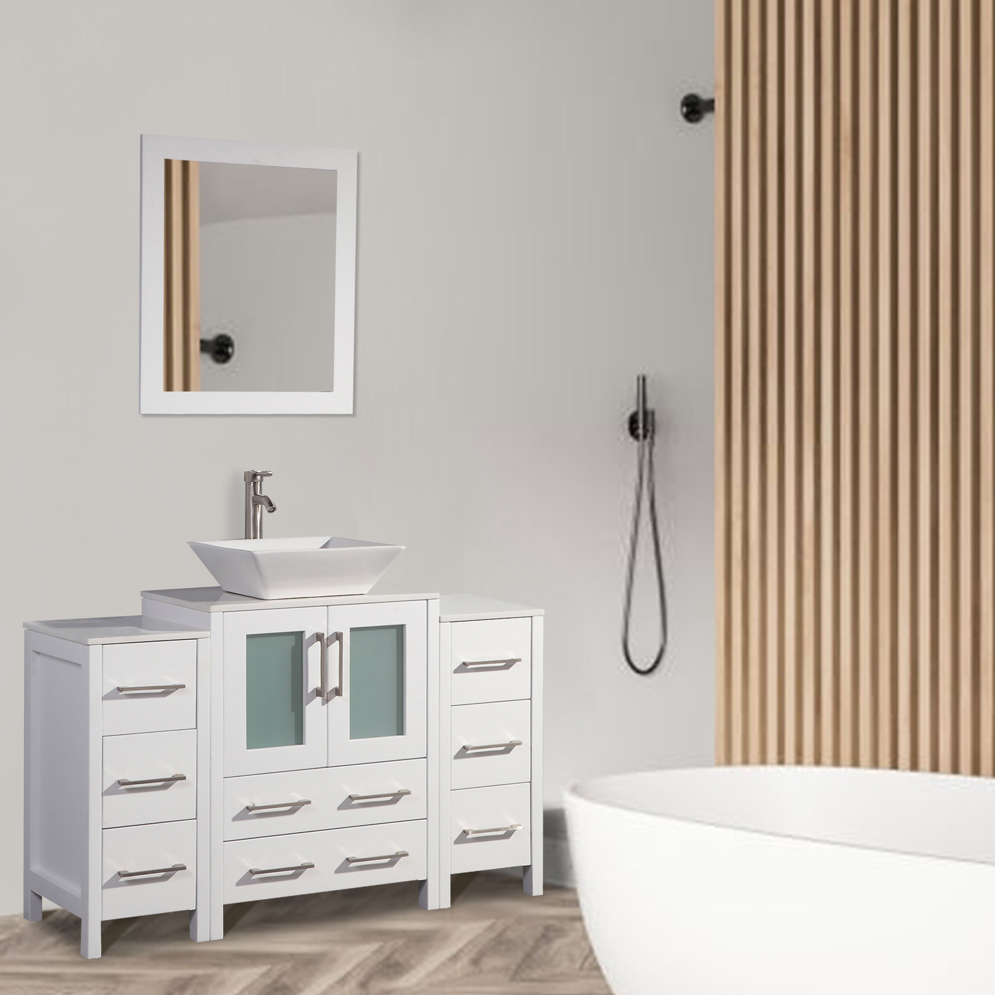 Brayden Studio® Megara 48'' Free-standing Single Bathroom Vanity with ...