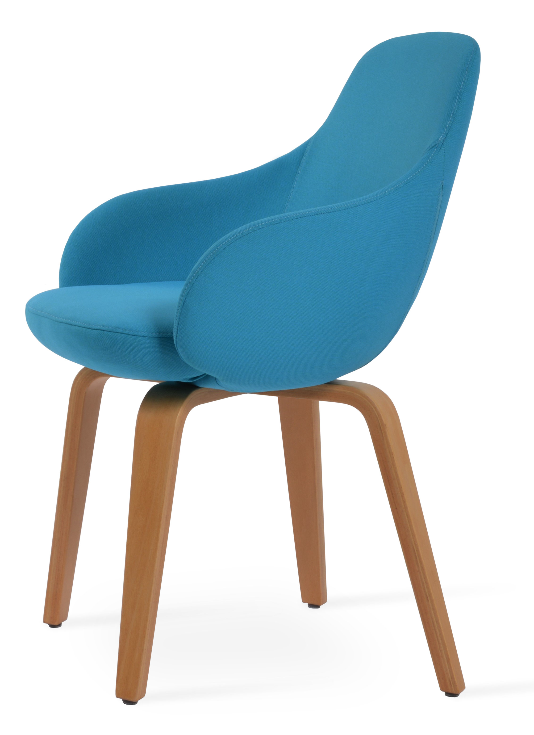 sohoConcept Gazel Fabric Metal Arm Chair in Sky Blue | Wayfair